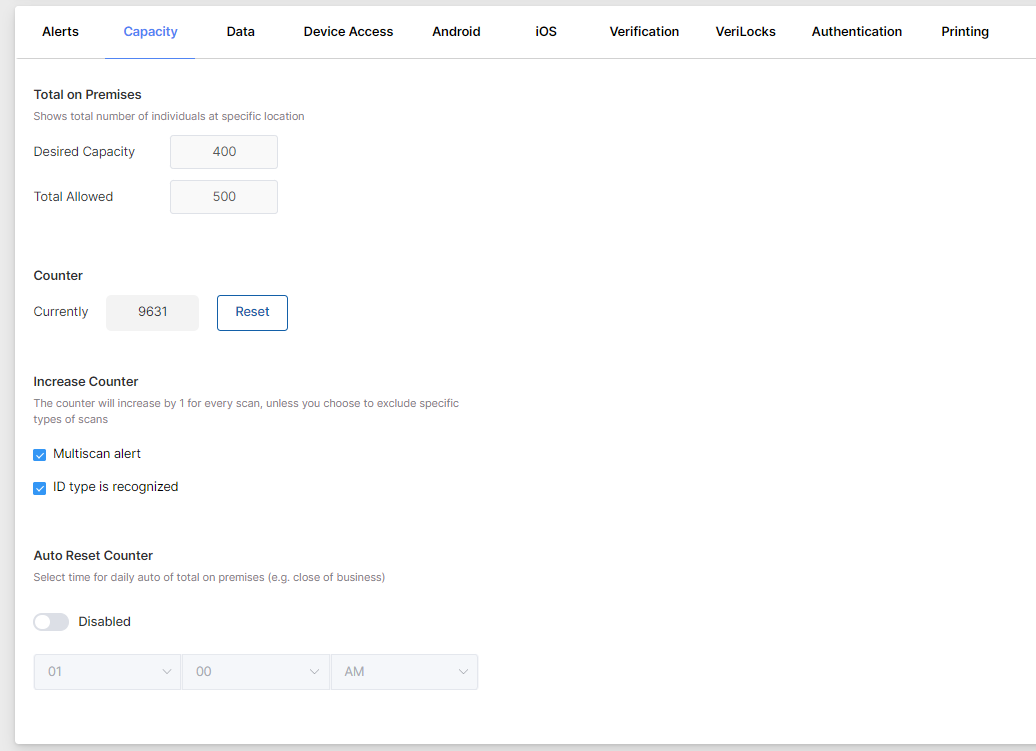 Settings | IDScan.net